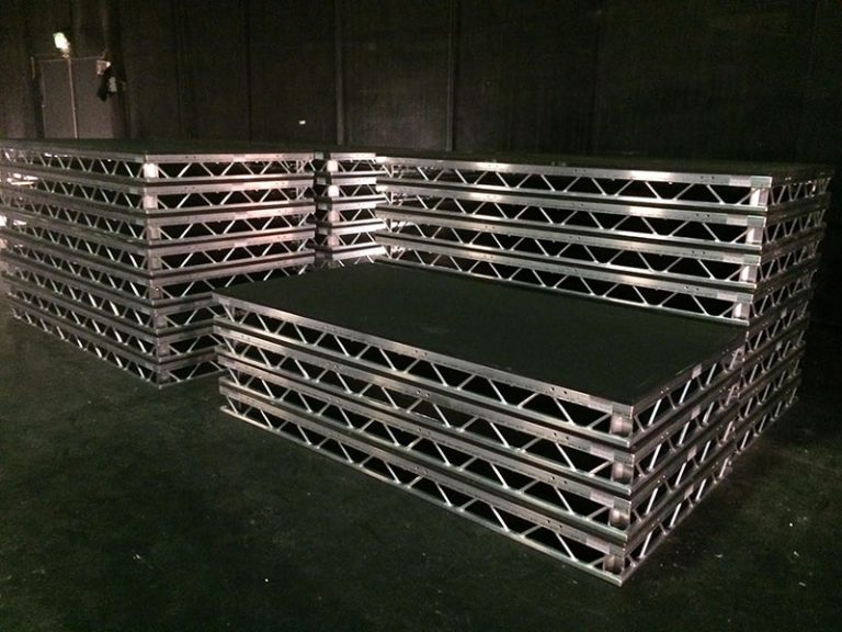 Portable staging for hire for concerts and festivals